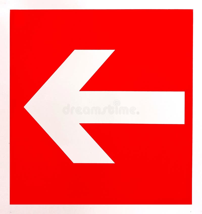 The Red Fire Exit Sign Indicates the Direction of Evacuation.. Stock ...