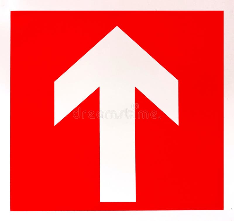 The Red Fire Exit Sign Indicates the Direction of Evacuation Stock ...