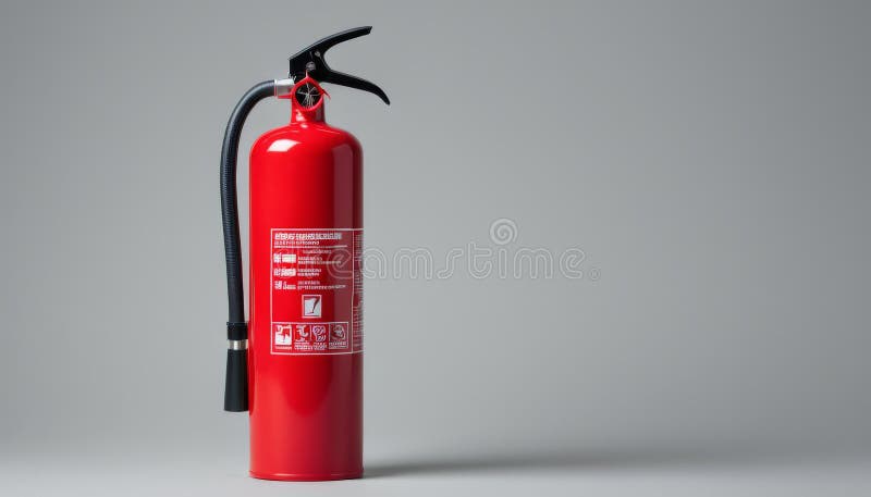 Red Fire Extinguisher Standing Upright Safety Stock Photos - Free ...