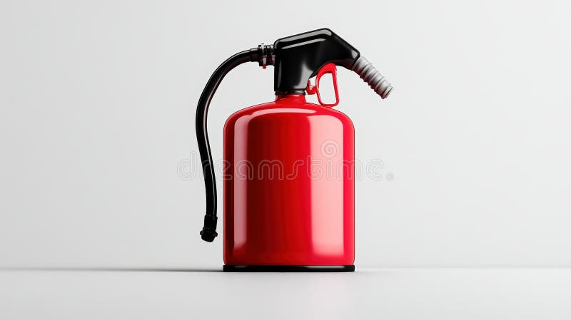 A Red Fire Extinguisher with a Black Nozzle Designed for Safety and ...