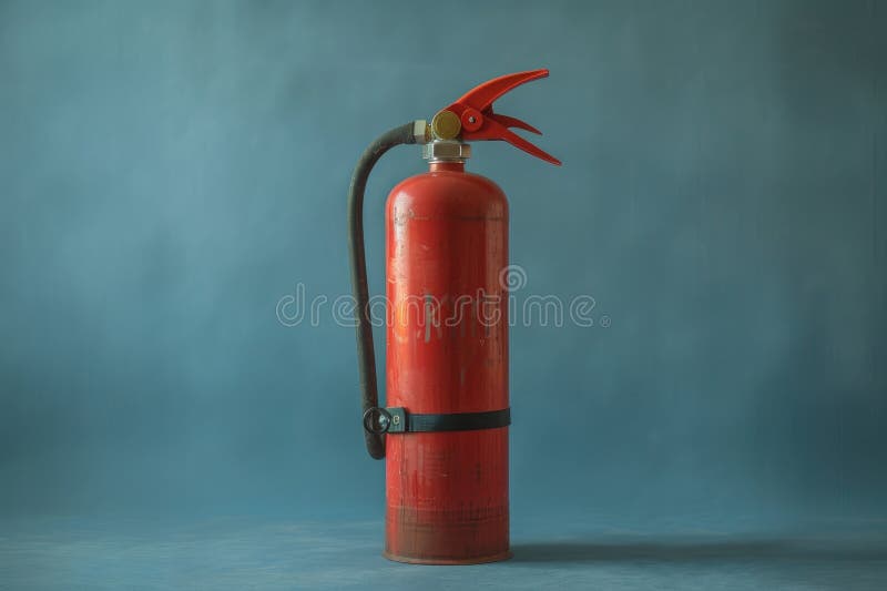 Red Fire Extinguisher, Emphasizing Safety Equipment and Fire Prevention ...