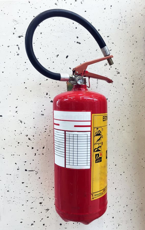 Fire Extinguisher Hanging on the Wall. Stock Photo - Image of ...