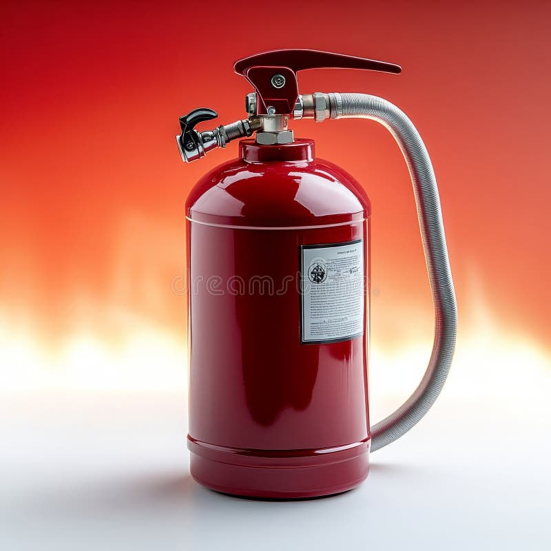 Red Fire Extinguisher Isolated Safety Equipment for Fire Protection and ...