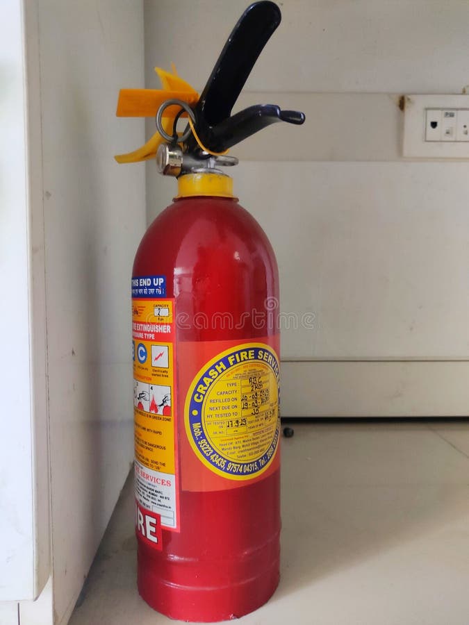 Red Fire Extinguisher Kept in Corner Close Up Editorial Photo - Image ...