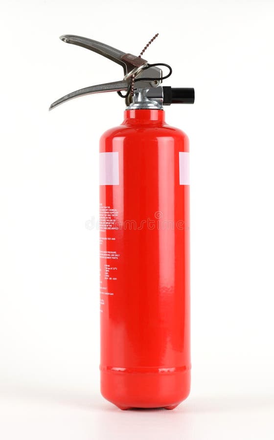 Red fire extinguisher stock image. Image of spray, fire - 44010069