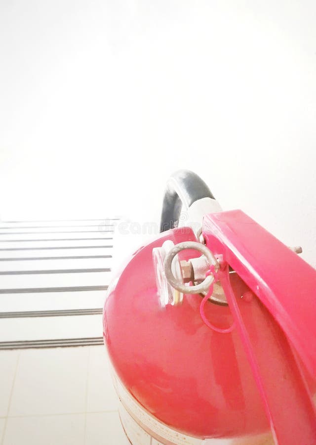 Red Fire Extinguisher on Separate White Background Stock Image - Image ...