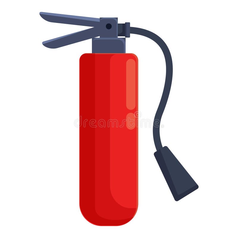 Red Fire Extinguisher Standing Upright for Safety Stock Vector ...