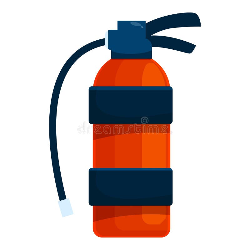 Red Fire Extinguisher Standing Upright for Safety Stock Vector ...