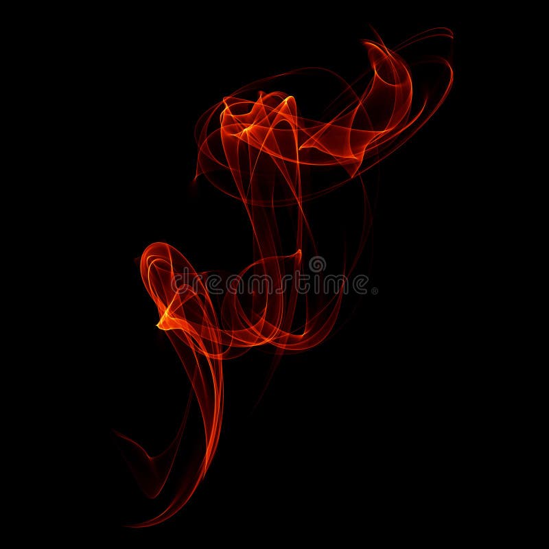 Red Fire Flame Element in Black Stock Illustration - Illustration of ...