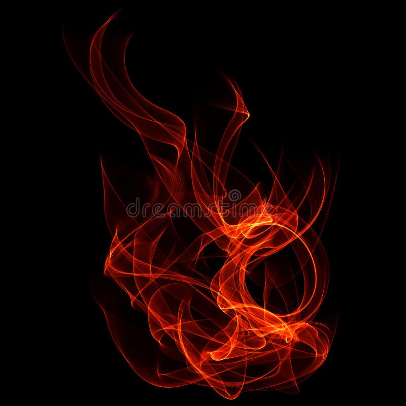 Red Fire Flame Element in Black Stock Illustration - Illustration of ...