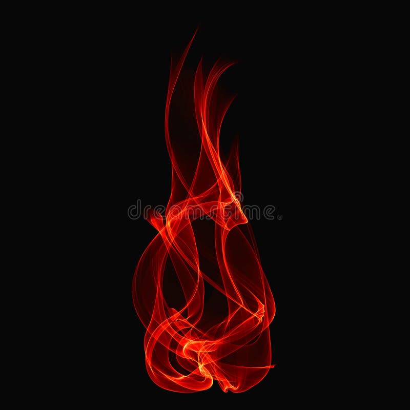 Red Fire Flame Element in Black Stock Illustration - Illustration of ...