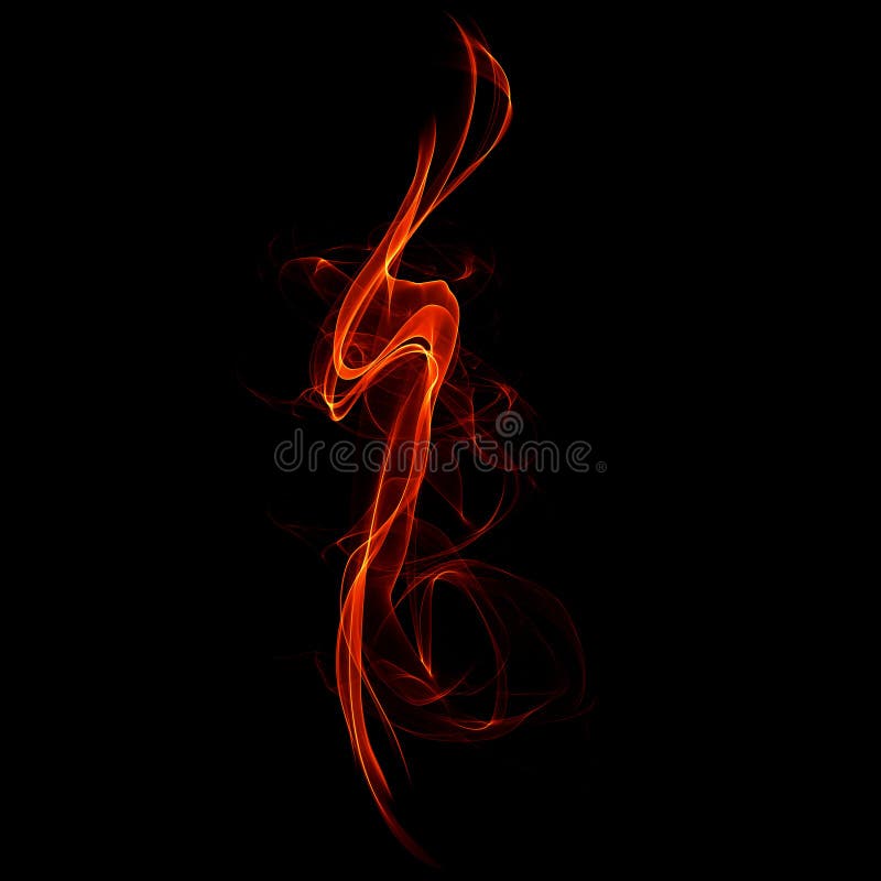 Red Fire Flame Element in Black Stock Illustration - Illustration of ...