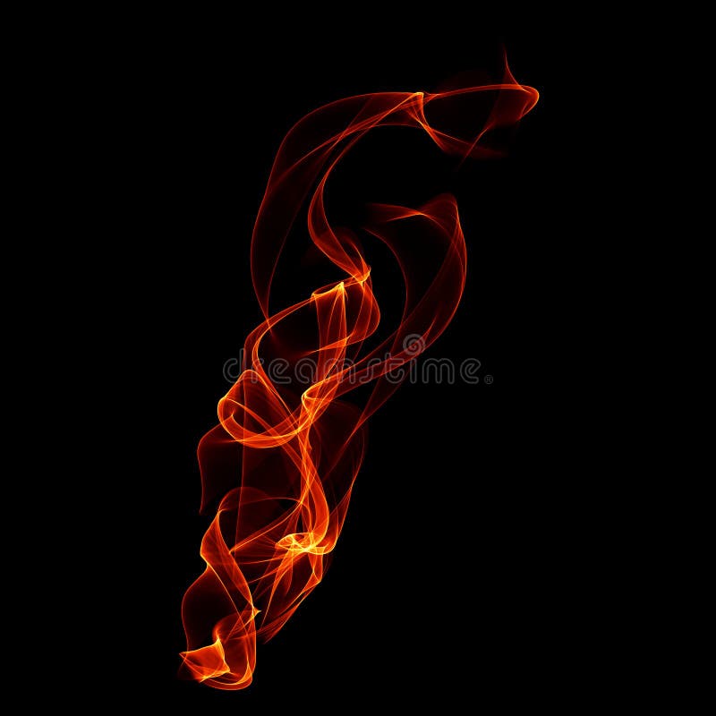 Red Fire Flame Element in Black Stock Illustration - Illustration of ...