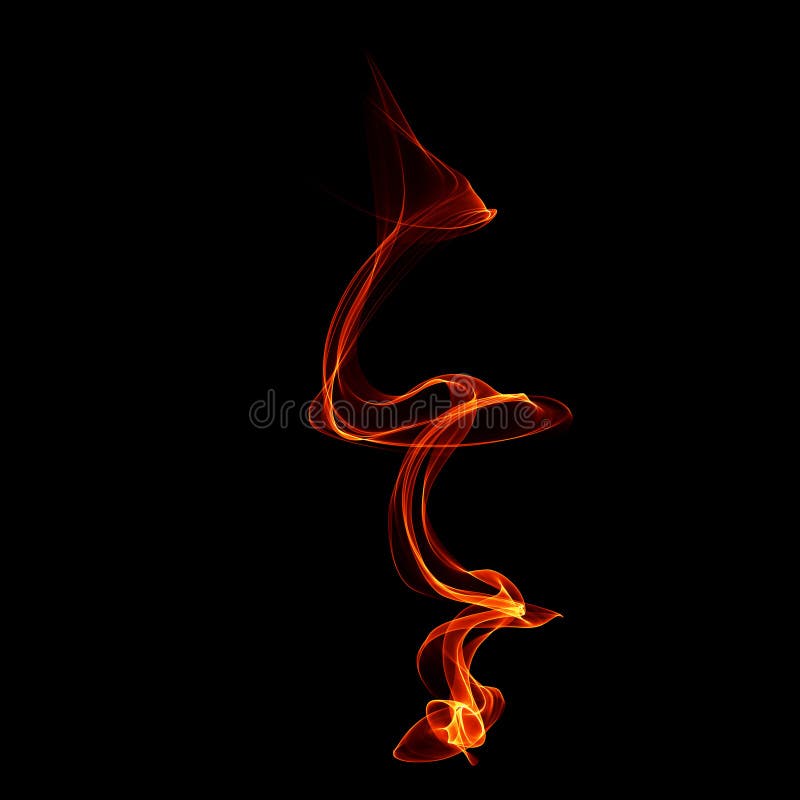 Red Fire Flame Element in Black Stock Illustration - Illustration of ...