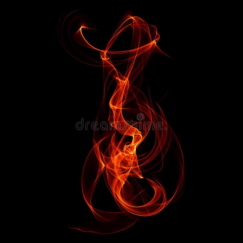 Red Fire Flame Element in Black Stock Illustration - Illustration of ...