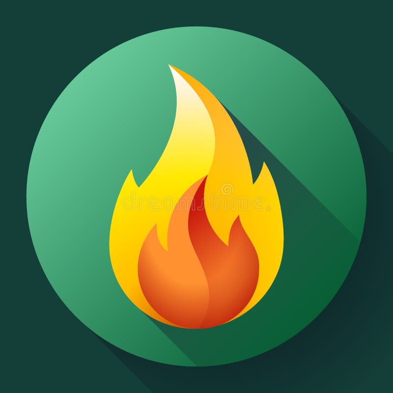 Red Fire Flame Icon Vector Logo Illustration Stock Vector ...