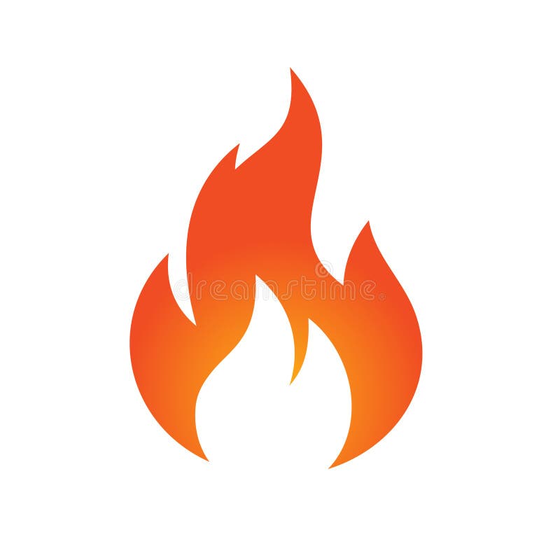 Red Fire Flame Logo Sign. Vector Stock Vector - Illustration of flaming ...
