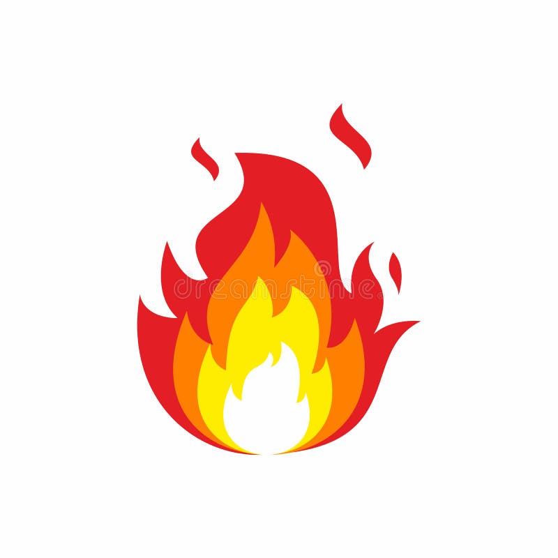 Red Fire Flame Vector Illustration Stock Vector - Illustration of icon ...