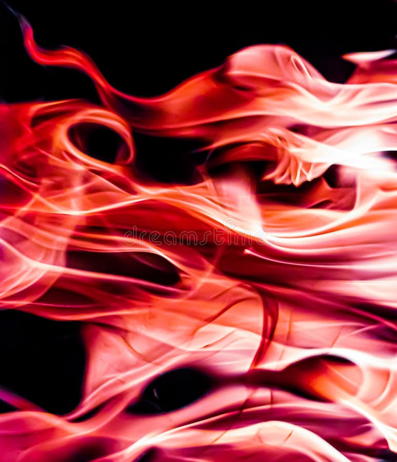 Red Fire Flames As Nature Element and Abstract Background Stock Photo ...