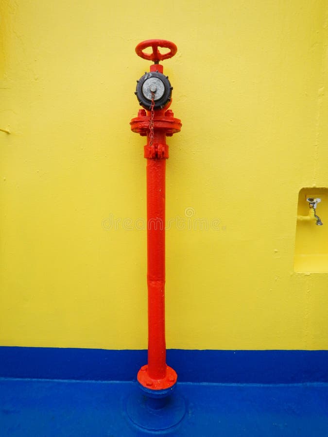 Red Fire Hose Connection on Ferry Boat Deck Stock Photo - Image of ...