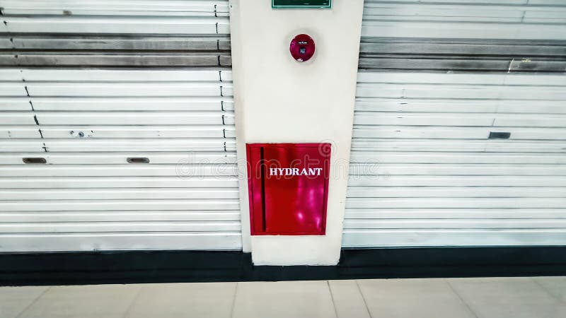 Fire Hydrant Cabinet in Building Stock Image - Image of danger, alarm ...