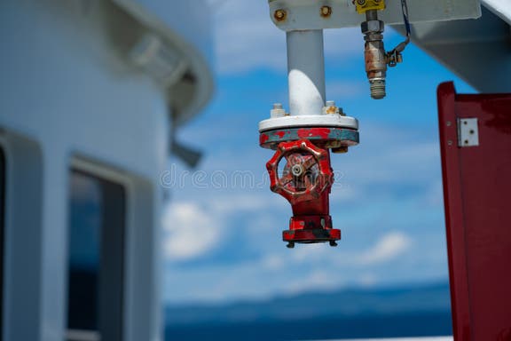 Red Fire Hydrant on a Car Ferry.. Stock Image - Image of travel ...