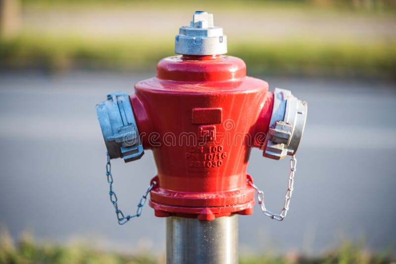 Red Fire Hidrant for Emergency Fire Access Stock Photo - Image of ...
