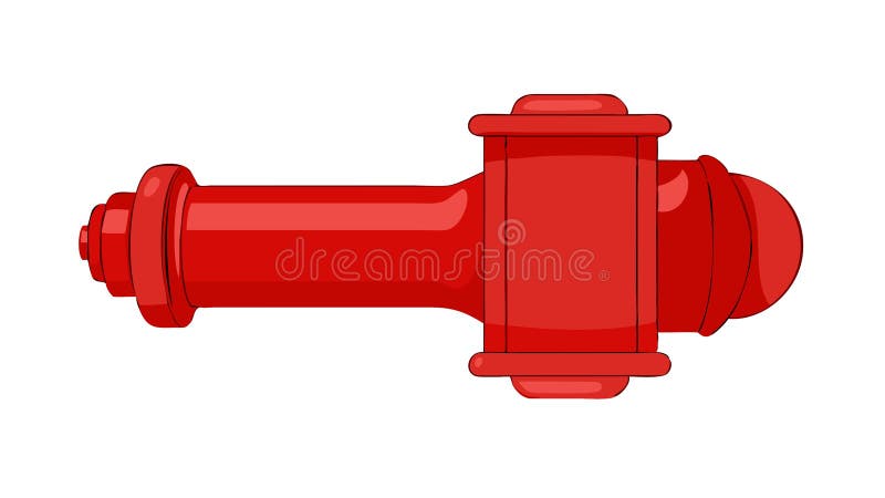 Red Fire Hydrant Connection Icon, Emergency Water Supply, Vector Design ...