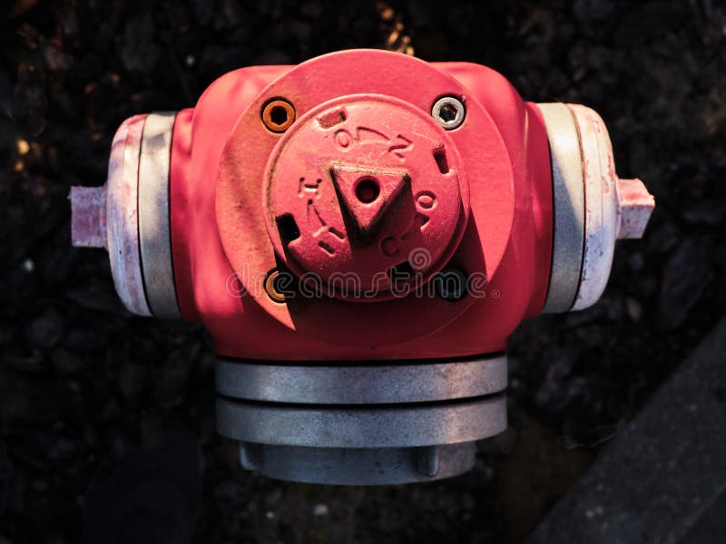 Red Gas Pipe with a Red Fire Stock Image - Image of wheel, black: 317674607