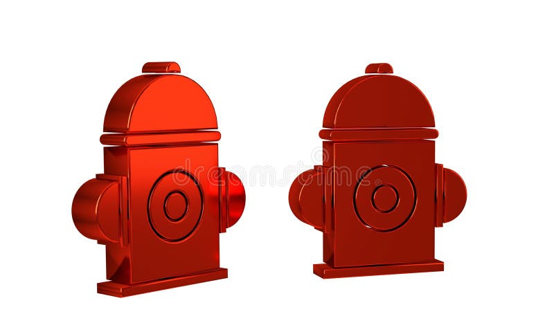 Red Fire Hydrant Icon Isolated on Transparent Background. Stock ...