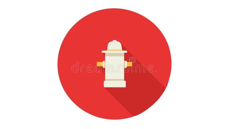 Red Fire Hydrant Icon, Fire Safety and Emergency Equipment Symbol ...