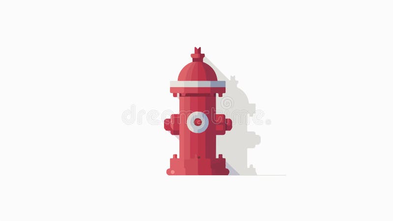 Red Fire Hydrant Icon with Shadow Vector Illustration Stock Vector ...