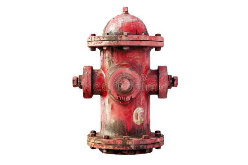 Red Fire Hydrant Isolated on White Background. Studio Object Photo ...