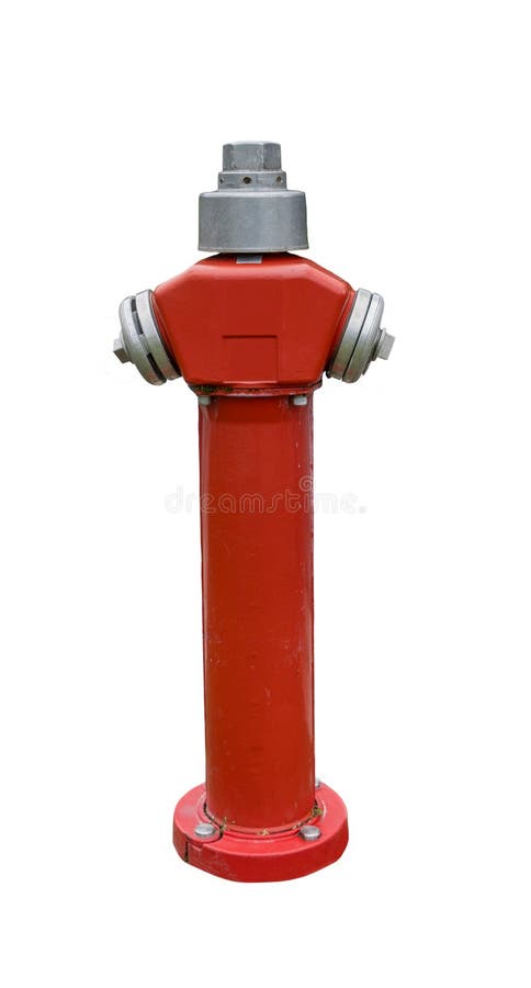 Red Fire Hydrant Isolated on White from Germany. Stock Image - Image of ...
