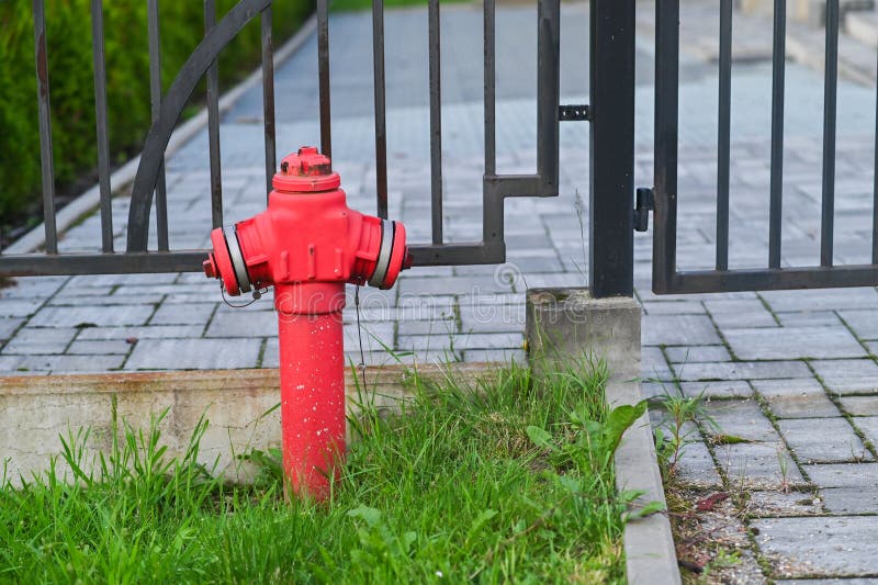 Fire Hydrant. Fire Safety Concept Stock Image - Image of contrast ...