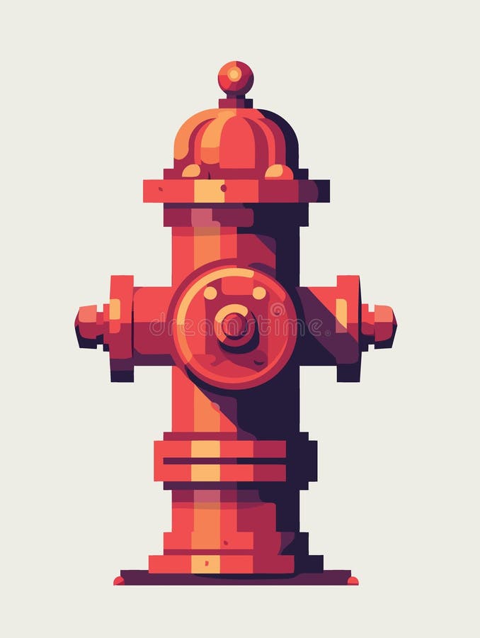 Red fire hydrant object stock vector. Illustration of design - 275404899