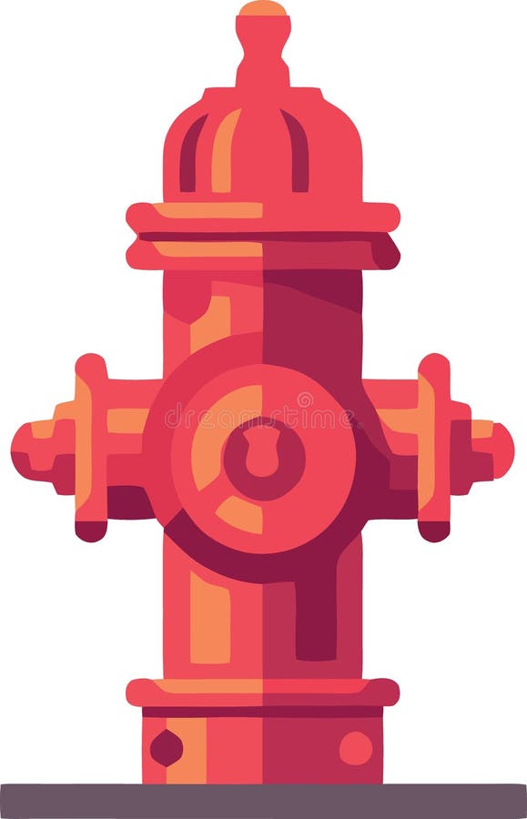 Red fire hydrant object stock vector. Illustration of white - 275404967