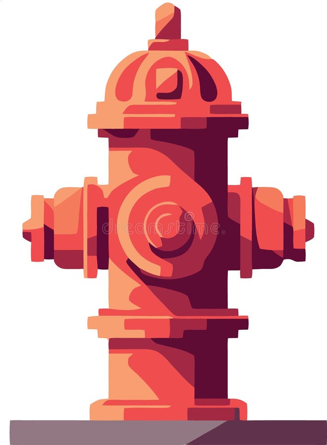 Red fire hydrant object stock vector. Illustration of design - 275404899