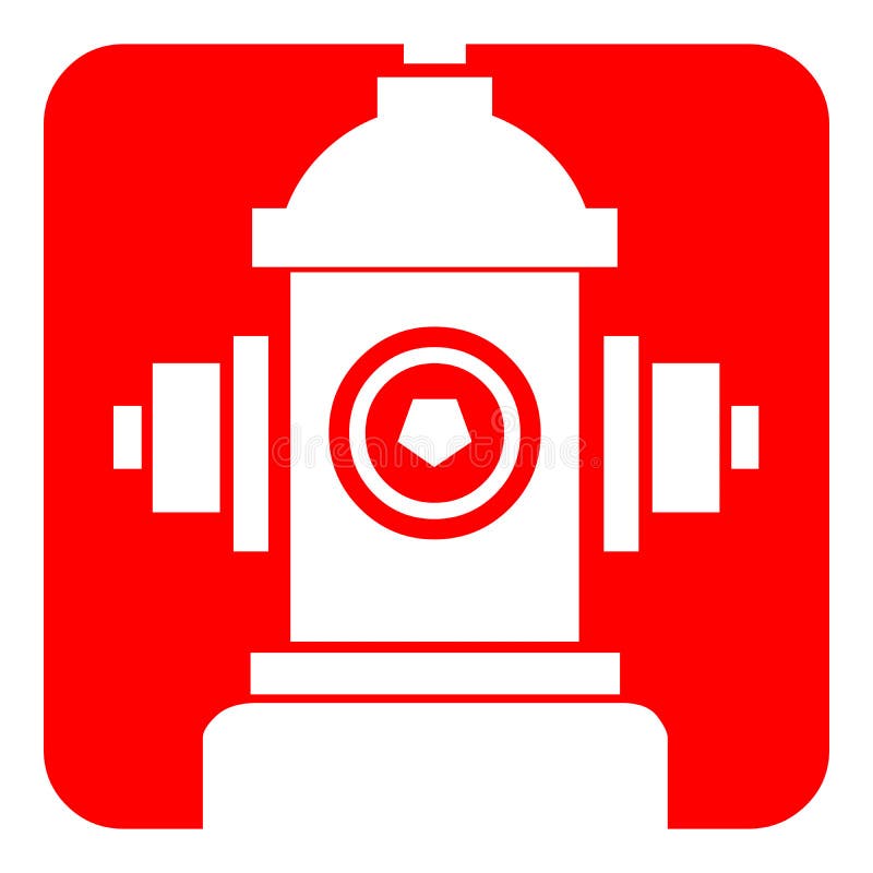 Red fire hydrant pictogram stock illustration. Illustration of plug ...