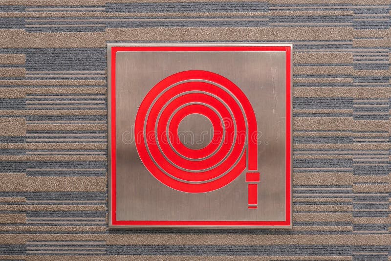 Red fire hydrant plug sign stock image. Image of brigate - 89086721