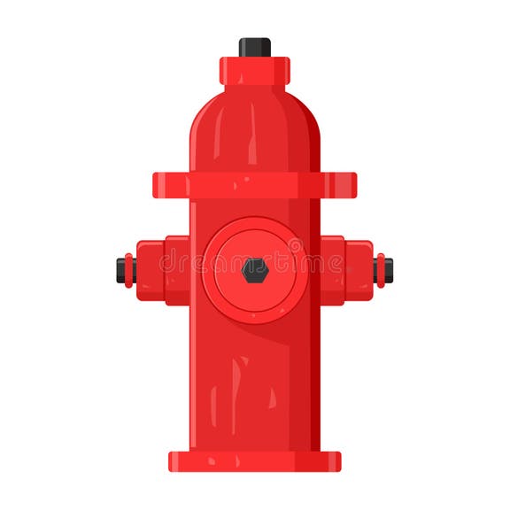 Red Fire Hydrant Realistic Illustration, Cartoon Stock Vector ...