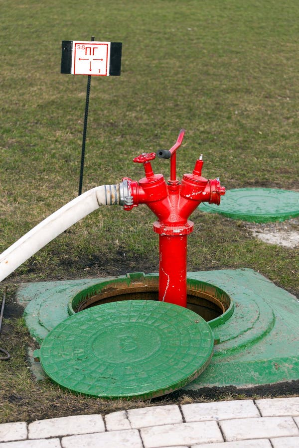 Fire hoses and hydrant stock image. Image of extinguishing - 7771209