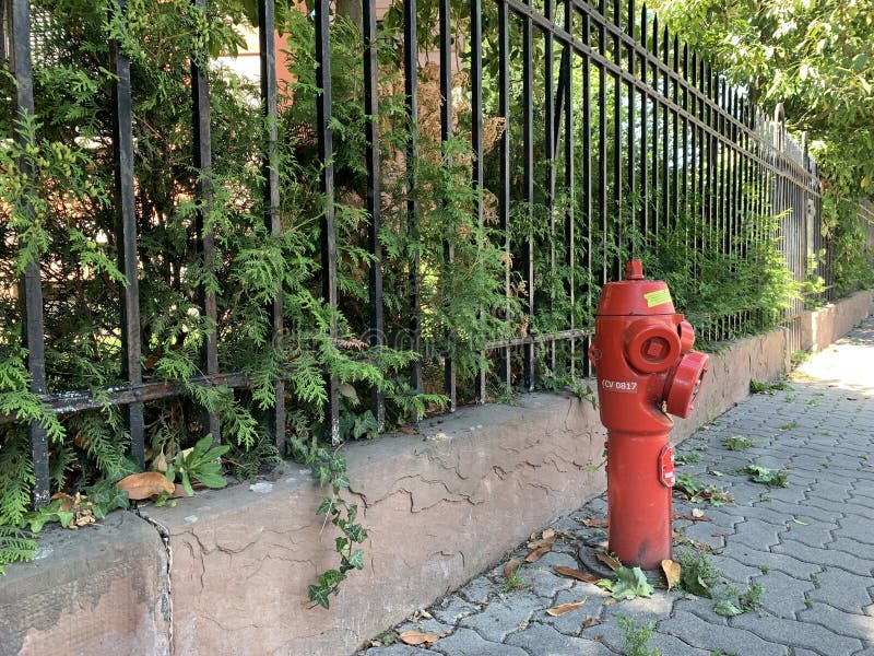 Red Fire Hydrant on the Streets of the French City of Strasbourg Stock ...
