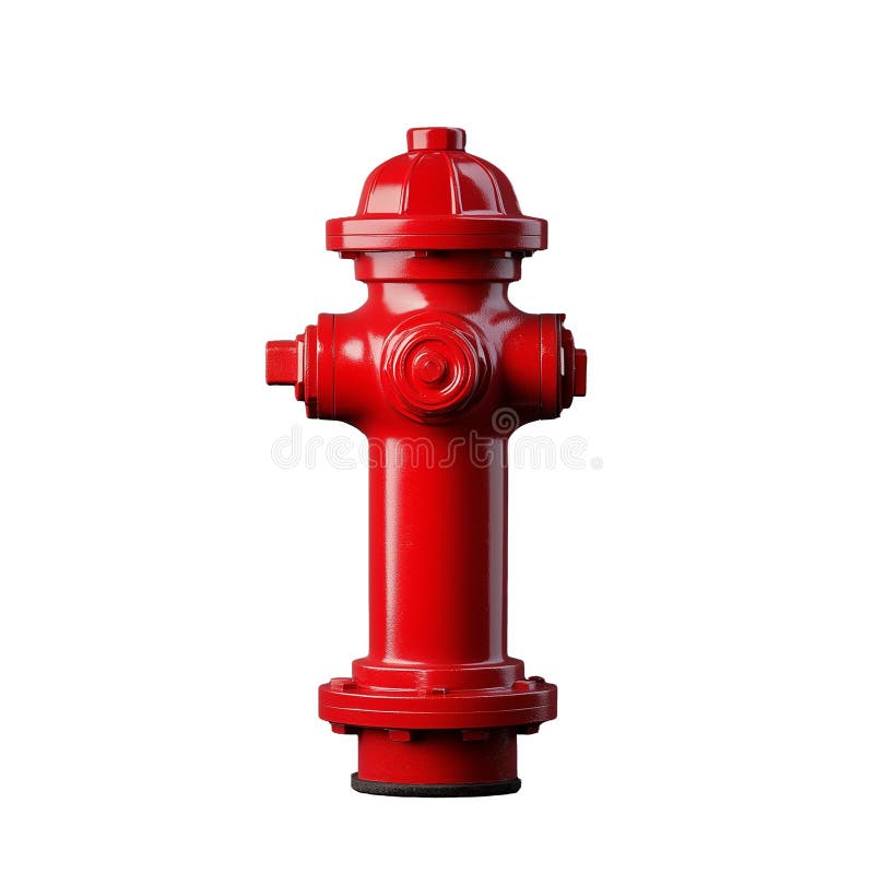 Red Fire Hydrant on Transparent Background for Urban Safety and Design ...