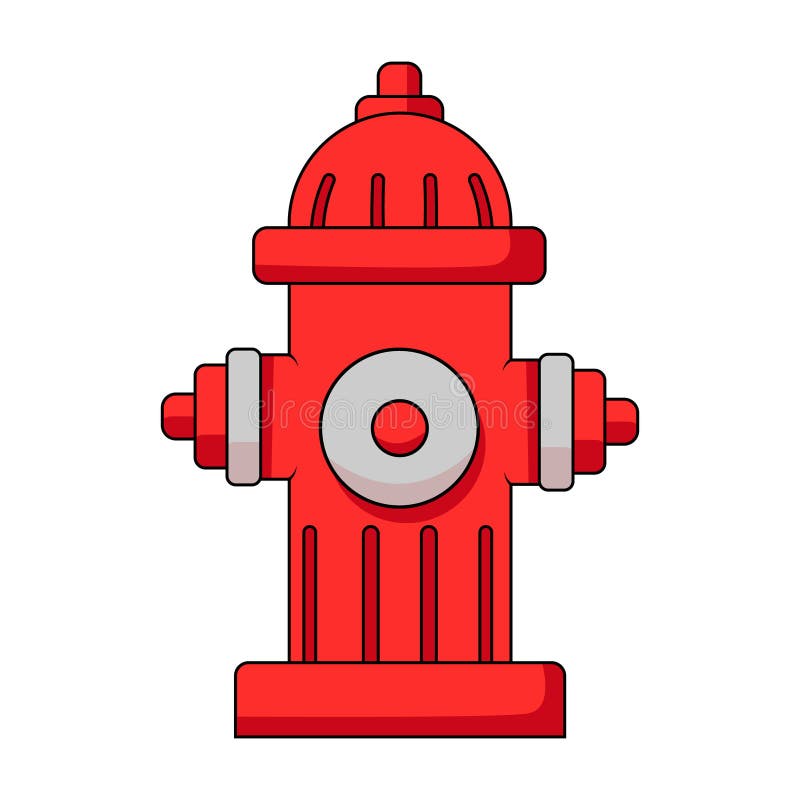 Red Fire Hydrant Vector Illustration Stock Illustration - Illustration ...