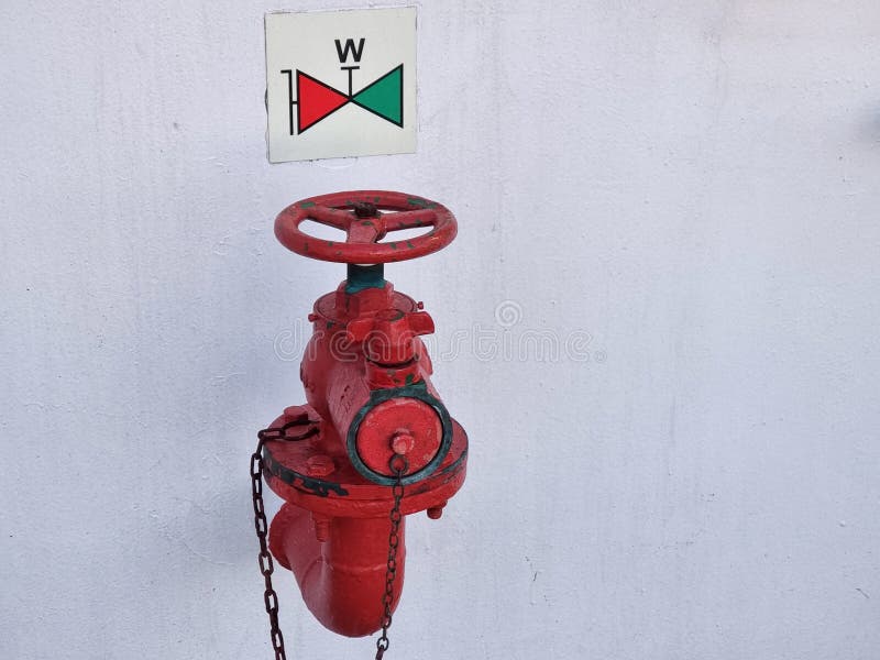 A Red Fire Hydrant on the Wall of a Cruise Ship Stock Image - Image of ...