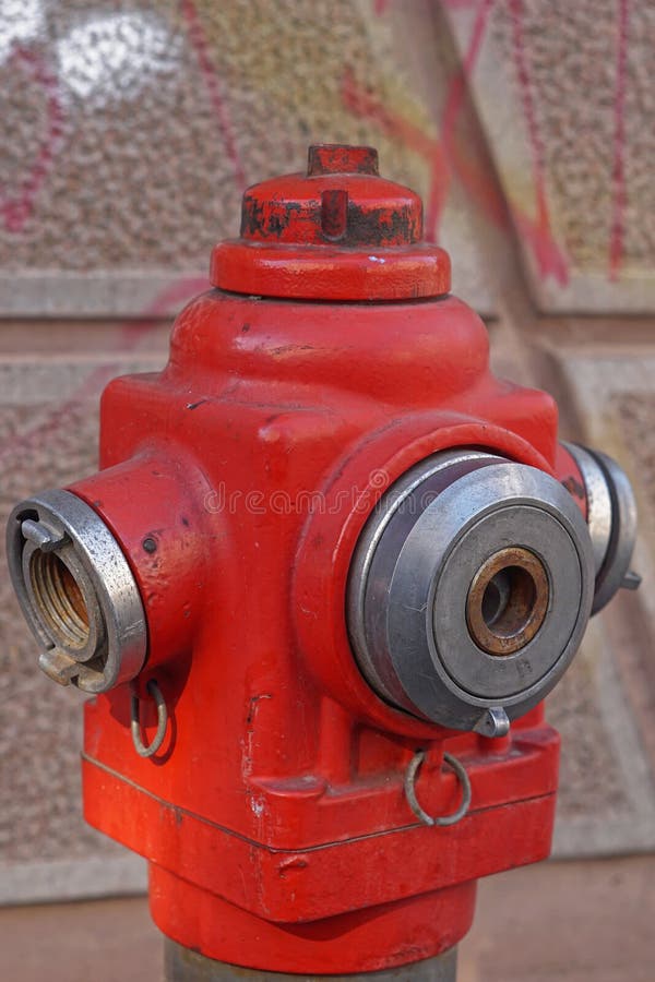 Red hydrant stock image. Image of water, pipe, closeup - 165827671