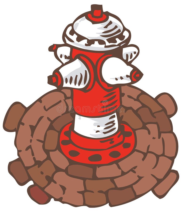 Red Fire Hydrant on a White Background Stock Vector - Illustration of ...