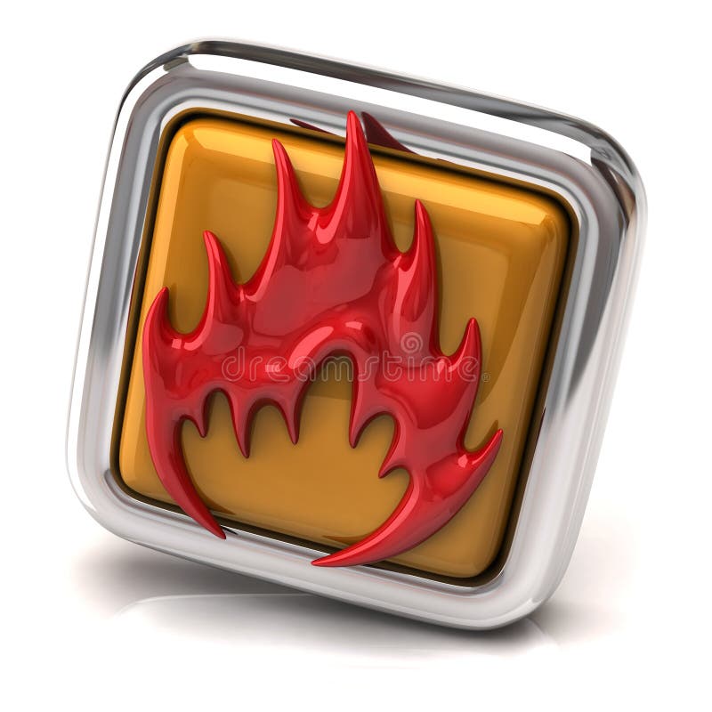 Red fire icon stock illustration. Illustration of light - 44046583