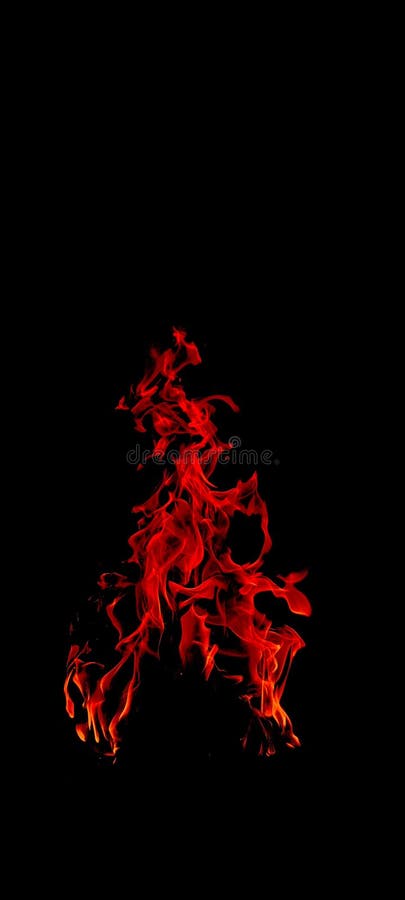 Red Fire Its Made from Piece of Coconut Shell Stock Image - Image of ...